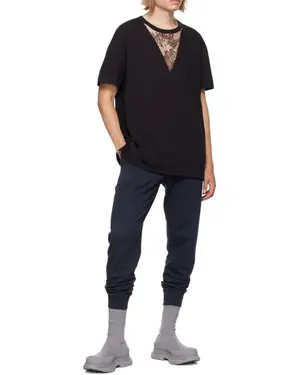 Alexander McQueen Logo Printed Sock-style Boots - Gray