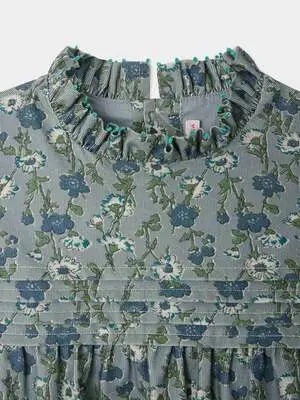 Bonpoint Topaz Floral Printed Ruffled Dress