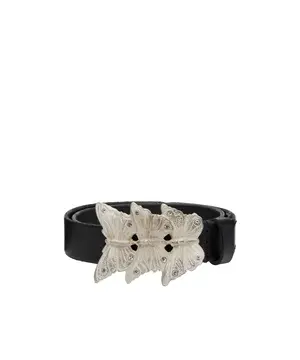Our Legacy Butterfly Buckle Leather Belt - Black