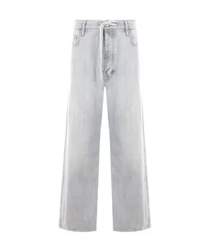 Balenciaga Light Wash Drawstring Baggy Jeans