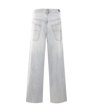 Balenciaga Light Wash Drawstring Baggy Jeans