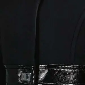 PATOU Cropped Coat With Patent Leather Belt