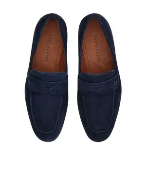 FERRAGAMO Penny Loafer - Navy Blue