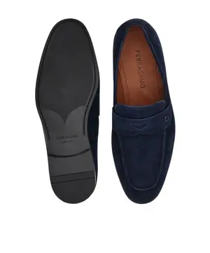FERRAGAMO Penny Loafer - Navy Blue