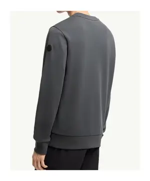 Moncler Cotton Jersey Sweatshirt With Printed Logo - Black