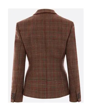 Prada Checked Single Breasted Jacket