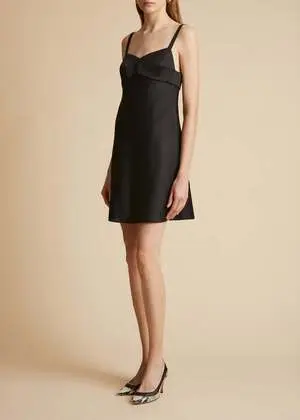 Khaite Eli Silk Mini Dress With Adjustable Straps And Back Zipper