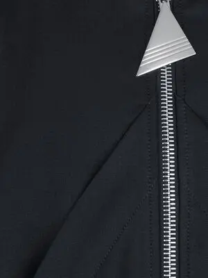 Attico Zip-up Hooded Bomber Jacket - Black