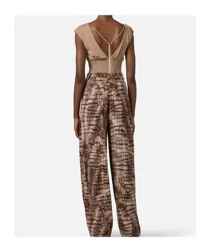 Elisabetta Franchi Knit Bodysuit With Removable Logo Necklace