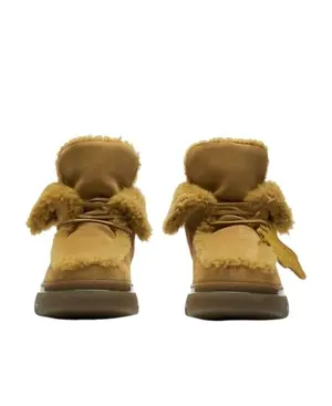 Burberry Creeper Shearling-trim Ankle Boots