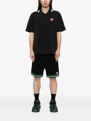 Casablanca Short Sleeved Logo Patch Polo Shirt
