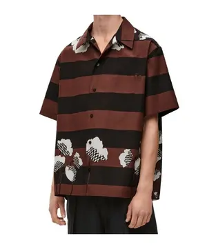 Loewe Short Sleeve Shirt In Cotton And Silk