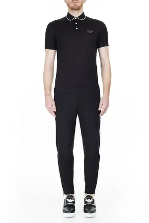 Emporio Armani Eagle Logo Pattern Polo Shirt