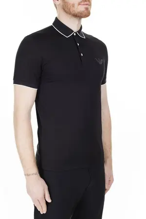 Emporio Armani Eagle Logo Pattern Polo Shirt