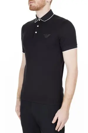 Emporio Armani Eagle Logo Pattern Polo Shirt