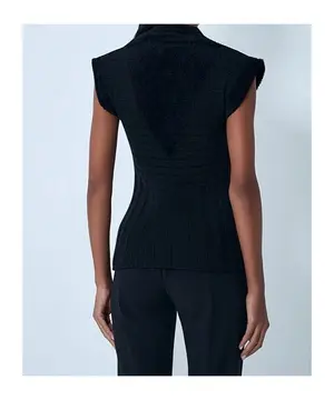 KIKO KOSTADINOV Sleeveless Knitted Polo Vest