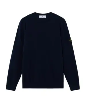 Stone Island Compass Badge Crew Neck Jumper - Blue