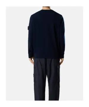 Stone Island Compass Badge Crew Neck Jumper - Blue