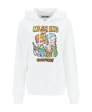 Moschino Moschino The Flintstones Print Hoodie White
