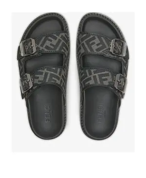 Fendi Ff Motif Buckled Sandals