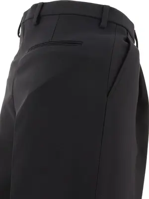 Valentino Garavani High-rise Straight Leg Pants With Logo Detail - Black