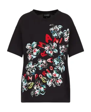 Emporio Armani Floral Burst" Crewneck T-shirt