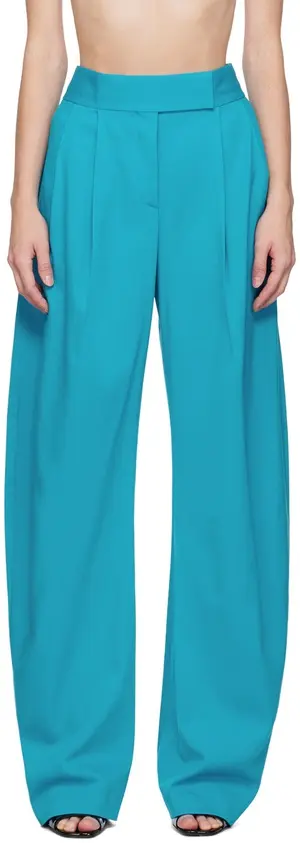 Attico The Gary High Waist Trousers - Blue