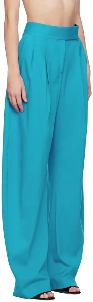 Attico The Gary High Waist Trousers - Blue