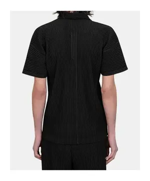 Issey Miyake Homme Plissé Basics Polo Shirt - Black