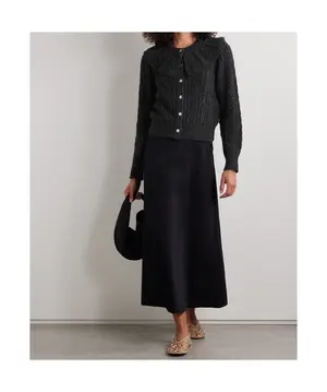 DÔEN Long-sleeved Cardigan With Ruffled Collar