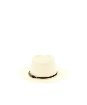 Brunello Cucinelli Embellished Woven Raffia Fedora Hat - Beige