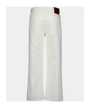 Gucci Logo-patch Straight Jeans - White