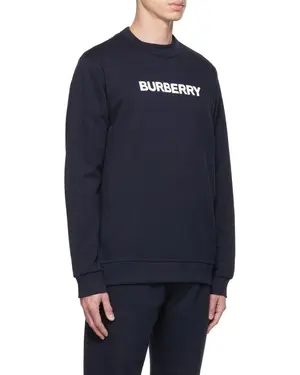 Burberry Logo Printed Crewneck Sweatshirt - Black
