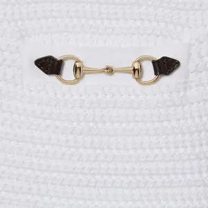 Gucci Web-stripe Trim Crochet Top With Leather Details