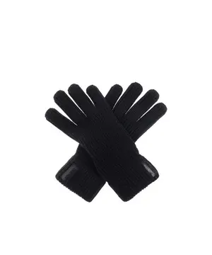 Giorgio Armani Cashmere Knitted Gloves - Black