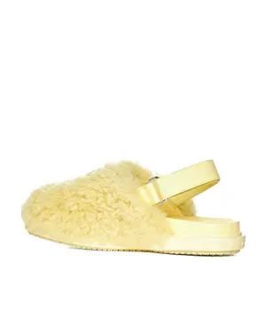 Marni Logo Patch Slingback Sandals - Yellow