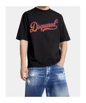 Dsquared2 Logo Patch Crewneck T-shirt - Black