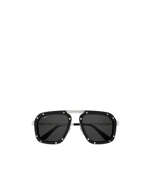 Cartier Geometric Frame Sunglasses - Black