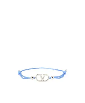Valentino Garavani Logo Cord Bracelet - Blue