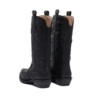 GANNI Stitched Pointed Toe Boots