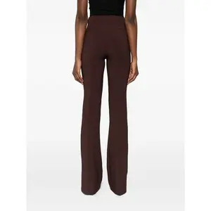 Elisabetta Franchi High-waist Flared Pants With Logo Pendant Detail