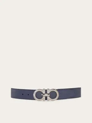 FERRAGAMO Reversible Gancini Buckle Belt - Gray