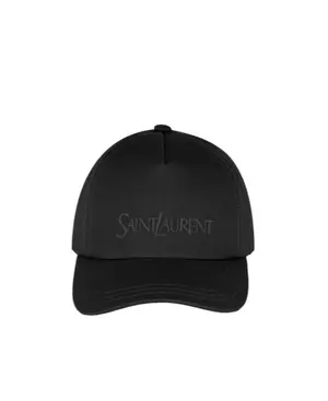 Saint Laurent Embroidered Logo Baseball Cap - Black