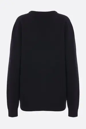 Dolce & Gabbana Embellished V-neck Knitted Pullover - Black