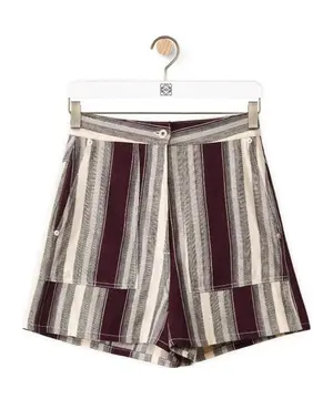 Loewe Striped High-waisted Shorts