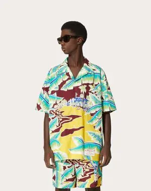 Valentino Garavani Tropical-print Short-sleeve Shirt