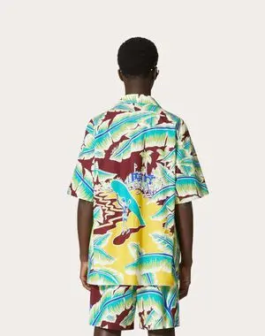 Valentino Garavani Tropical-print Short-sleeve Shirt