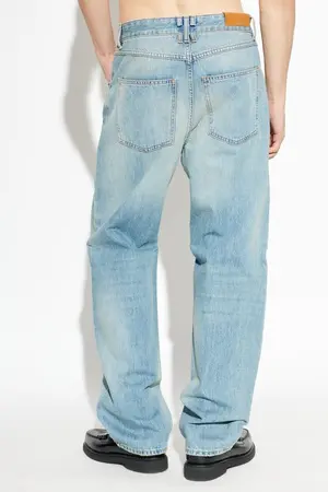 DARKPARK Scarf-detailed Straight-leg Jeans - Blue