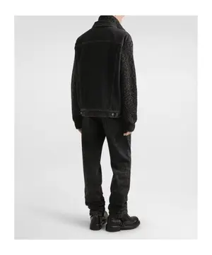 Dolce & Gabbana Denim Jacket With Knit Sleeves - Multi-color