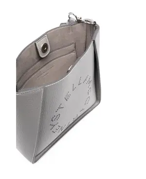 Stella McCartney Logo Perforated Crossbody Bag - Gray